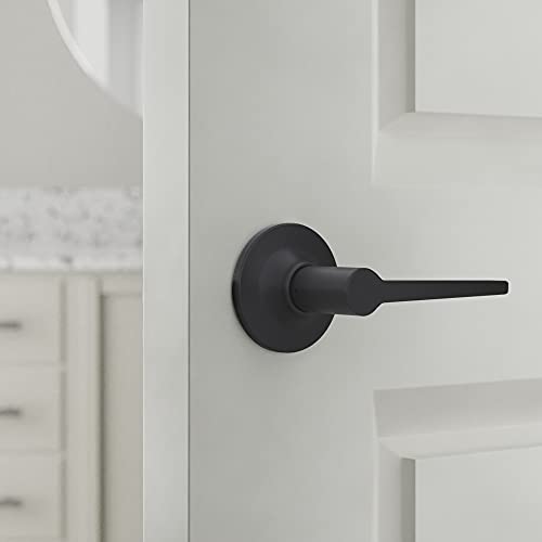 Amazon Basics Manchester Dummy Door Lever, 65mm Dia x 104mm L, Matte Black