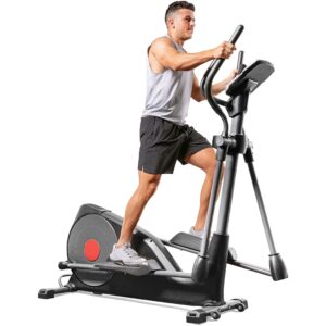 sunny health & fitness pre-programmed elliptical trainer - sf-e320001, black