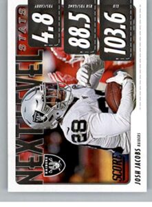 2020 score next level stats #4 josh jacobs las vegas raiders football card nm-mt