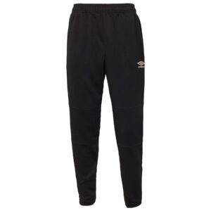 umbro men's double diamond track pants 2.0, black beauty/team gold large