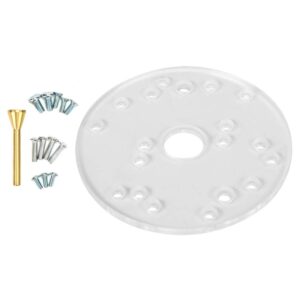 universal router base plate compatible with ryobi, woodworking auxiliary tool with centering pin screws