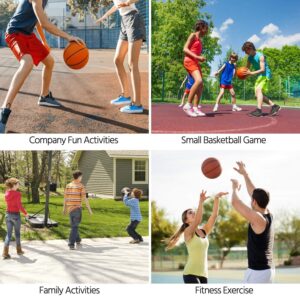 Yaheetech 32" Portable Basketball Hoop Goal System 7-9ft Height Adjustable Polyethylene Backboard for Indoor/Outside w/Sturdy Rim & Wheels