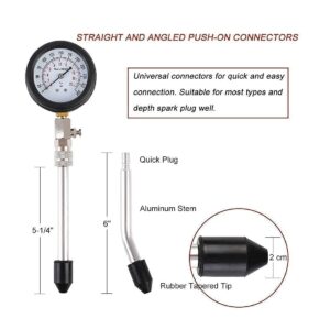 JIFETOR Cylinder Leak Down Tester Kit and Engine Compression Pressure Gauge Test Set