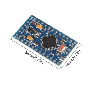 AITRIP 5 Pack PRO Mini Atmega328P-AU 5V/16MHz Development Board Microcontroller Bootloadered with Pin Headers for Arduino (5pcs)