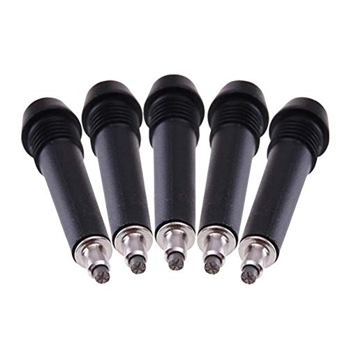 5Pcs Trekking Pole Tips Universal Trekking Poles Replacement Tips Fits for Standard Trekking, Walking and Hiking Pole, Black