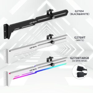 upHere G276WT White Graphics Card GPU Brace Support Video Card Sag Holder/Holster Bracket,Adjustable Length and Height Support,G276WT