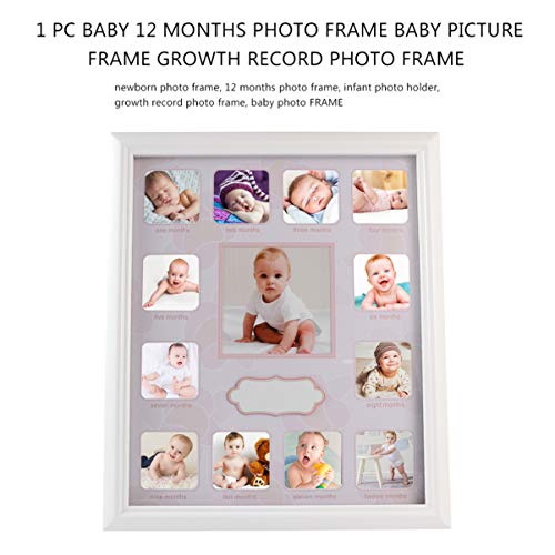 First Year Photo Moments 12 Months Baby Keepsake Frame Growth Record Photo Frame Expecting Parent Pink