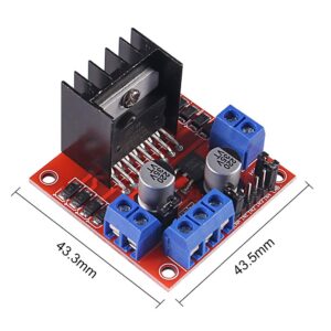 ALMOCN 5PCS L298N Motor Drive Controller Board Stepper Motor Control DC Dual H-Bridge Module for Arduino Smart Car MEGA R3 Mega2560