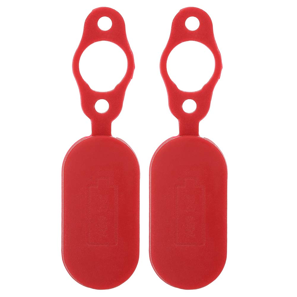 2PCS Electric Scooter Charging Port Waterproof Cover Red Charging Port Waterproof Cover Accessory Fit for PR O Electric Scooter