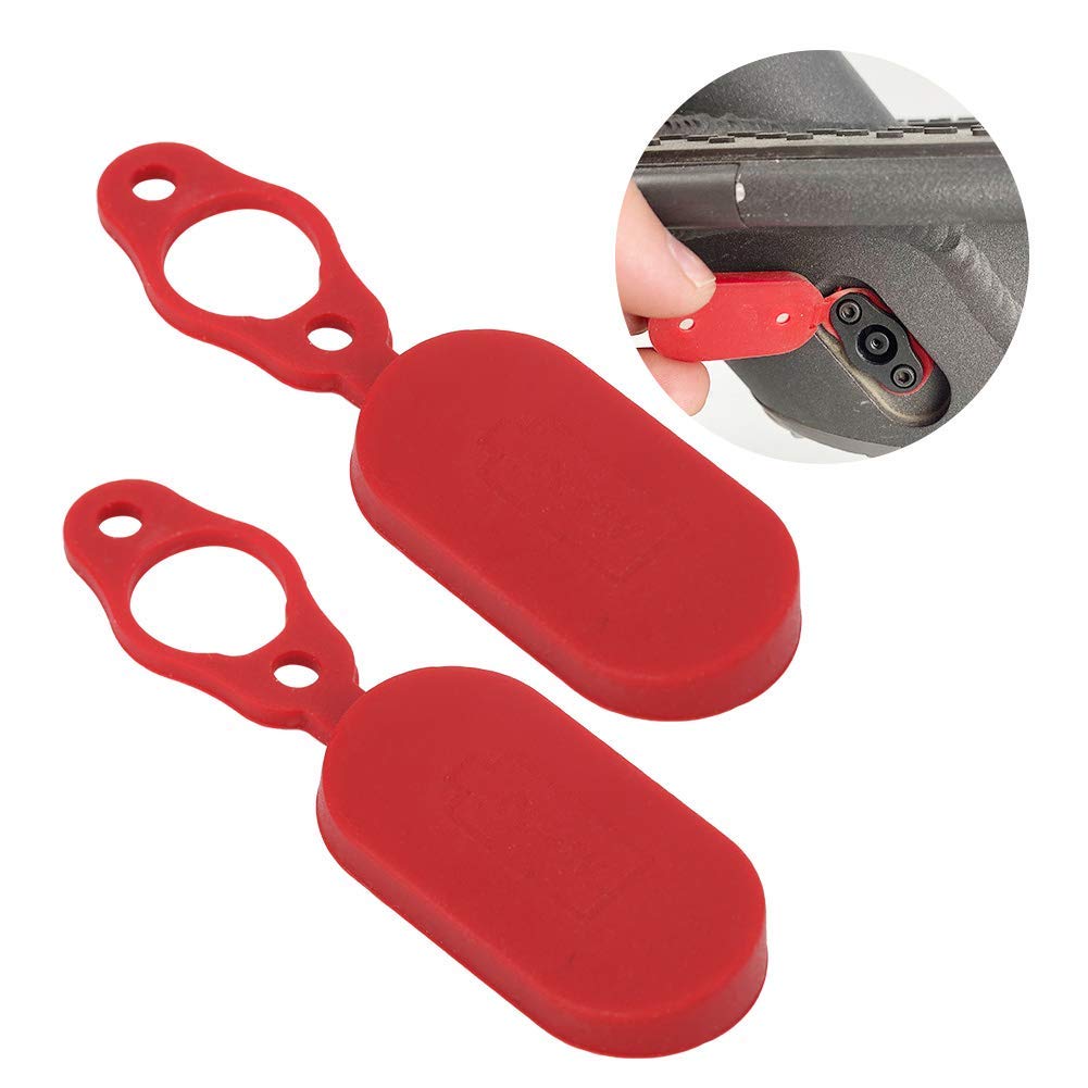 2PCS Electric Scooter Charging Port Waterproof Cover Red Charging Port Waterproof Cover Accessory Fit for PR O Electric Scooter