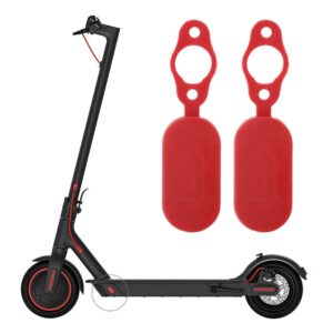 2PCS Electric Scooter Charging Port Waterproof Cover Red Charging Port Waterproof Cover Accessory Fit for PR O Electric Scooter