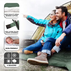 IFORREST Double Sleeping Bag for Adults - 2 Person Cold Weather(3-4 Seasons) Camping Bed, Extra-Wide & Warm - Queen Size XL