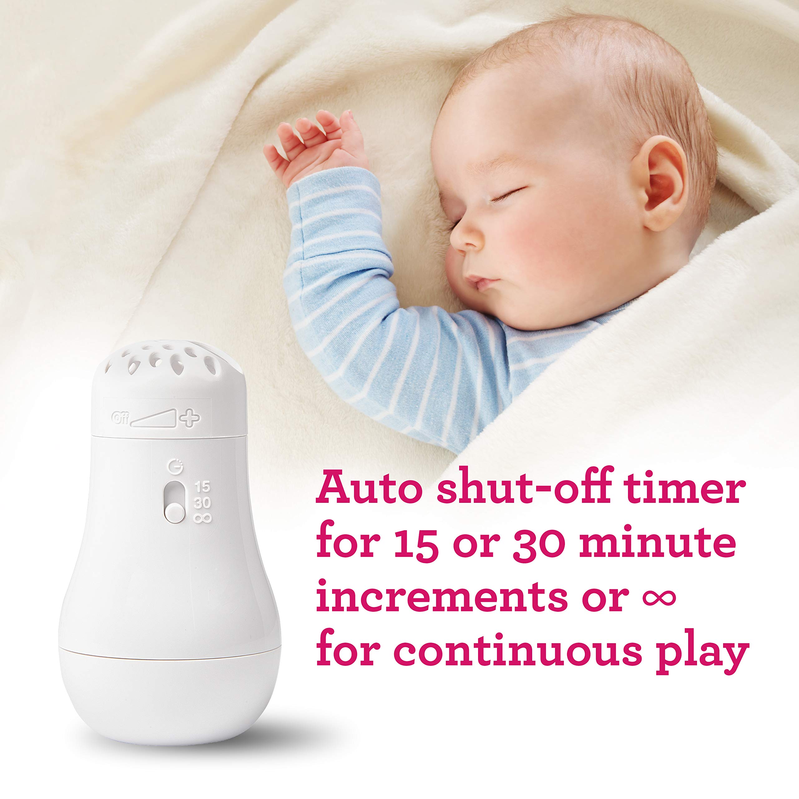 Baby Husher Baby Sound Machine - from Project Nursery. White Noise Machine for Babies. Made for Moms, by Moms, to Shush, Soothe & Hush Your Baby to Dreamland.