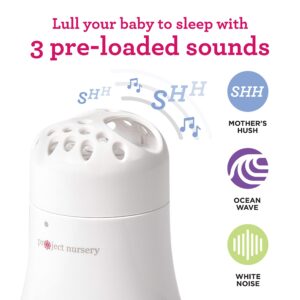 Baby Husher Baby Sound Machine - from Project Nursery. White Noise Machine for Babies. Made for Moms, by Moms, to Shush, Soothe & Hush Your Baby to Dreamland.