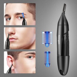 Othos Multi-Functional Electric Grooming Razor Kit for Men Body Trimmer, Nose, Ear, Eyebrow Trimmer with Precision Combs Wet and Dry use, Waterproof, AA Battery Operated (Included)