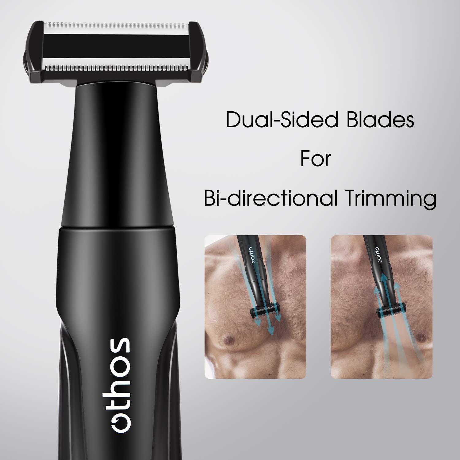 Othos Multi-Functional Electric Grooming Razor Kit for Men Body Trimmer, Nose, Ear, Eyebrow Trimmer with Precision Combs Wet and Dry use, Waterproof, AA Battery Operated (Included)