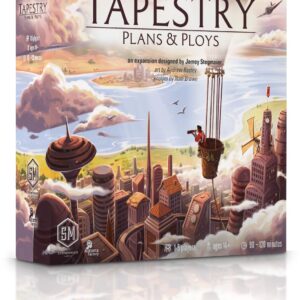 Stonemaier Games: Tapestry: Plans & Ploys Expansion | Add to Tapestry (Base Game) | New Civilizations, New Achievements, and New Landmarks | Ages 14+, 1-5 Players, 120 Mins