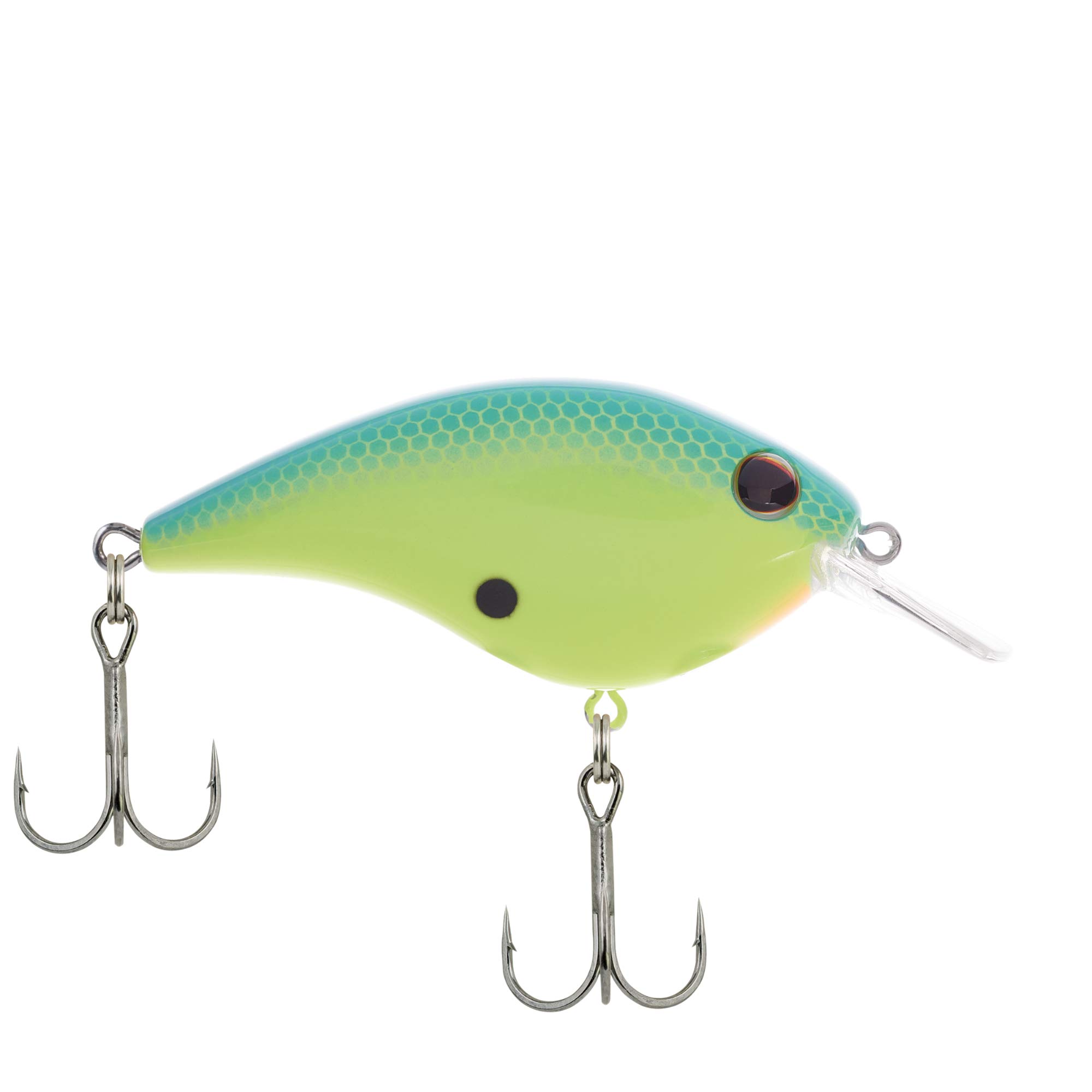 Berkley Frittside Fishing Lure, Blue Chartreuse, 5 Junior (1/4 oz), 2in | 5cm Crankbaits, Classic Flat Side Profile Mimics Variety of Species and Creates Flash, Equipped with Sharp Fusion19 Hook