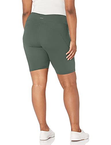 Jockey Women's Plus Size Curved Contour Bike Short, Rosemary, 1X