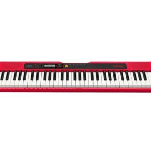 Casio Casiotone CT-S200 61-Key Portable Digital Keyboard - Red Bundle with Adjustable Stand, Bench, Headphone, Sustain Pedal, Instructional Book, Austin Bazaar Instructional DVD, and Polishing Cloth