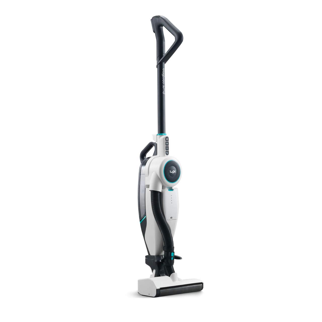 LUPE Pure Cordless Vacuum Cleaner, Technology 3 in 1 Wireless Upright, 60 Minutes Battery Life, Pet Hair, Hard Floor, Carpet, White/Black