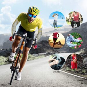 WELLDAY World Map Painting Arm Sleeves with Thumb Hole UV Sun Protection Cooling for Driving Cycling Golf Fishing