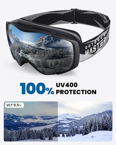 OutdoorMaster Ski Goggles with Cover Snowboard Snow Goggles OTG Anti-Fog for Youth Teenager