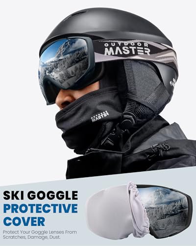 OutdoorMaster Ski Goggles with Cover Snowboard Snow Goggles OTG Anti-Fog for Youth Teenager