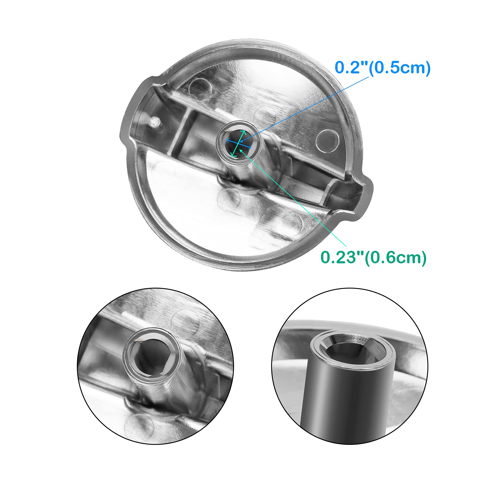 only fire WB03T10325 Burner Control Knobs for General Electric GE Range Stove Knobs Replace 2691864 PS3510510, 5 Pack