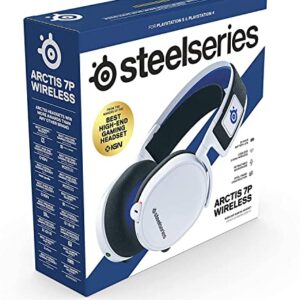 SteelSeries Arctis 7P Wireless - Lossless 2.4 GHz Wireless Gaming Headset - for PlayStation 5 and PlayStation 4 - White - PlayStation 5