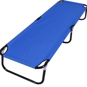 GOFLAME Folding Camping Cot, Portable Collapsible Sleeping Bed, Weight Capacity to 300 lbs, Camping Bed Cots for Indoor and Outdoor Use