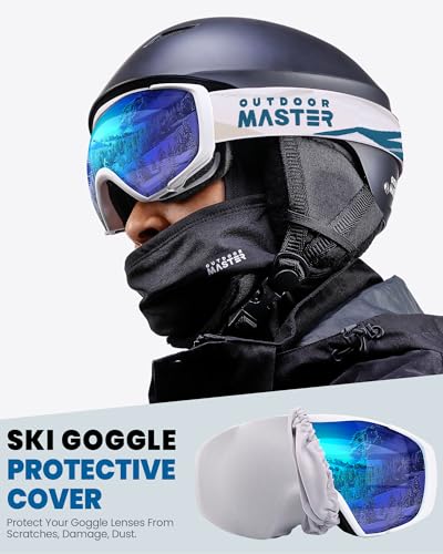 OutdoorMaster Ski Goggles with Cover Snowboard Snow Goggles OTG Anti-Fog for Youth Teenager