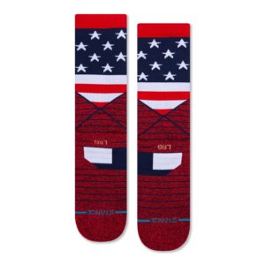 Stance American Crew Socks (Large, Red)