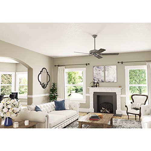 Hunter Fan Company, 51119, 60 inch Royal Oak Matte Silver Ceiling Fan and Handheld Remote