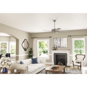 Hunter Fan Company, 51120, 60 inch Royal Oak Brushed Nickel Ceiling Fan and Handheld Remote