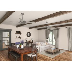 Hunter Fan Company, 51120, 60 inch Royal Oak Brushed Nickel Ceiling Fan and Handheld Remote