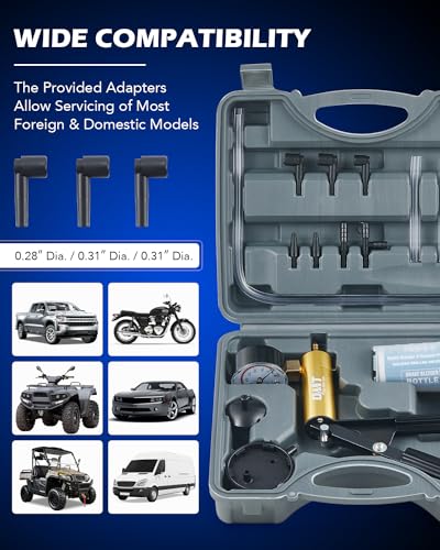 Orion Motor Tech Brake Bleeder Kit with Hand Vacuum Pump and Adapters, Brake Bleeding Kit for Brake Fluid Power Steering Fluid More, Vacuum Brake Bleeder Pump with Pressure Gauge