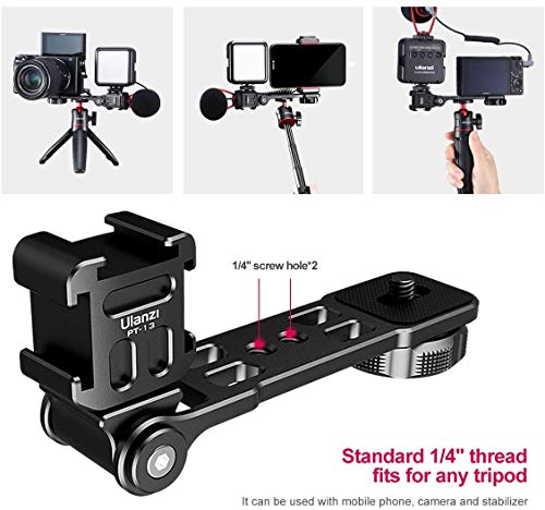 Osmo Mobile 4 Mount, PT-13 Camera Bracket Tripod Cold Shoe Mount for Mic Light Stand Compatible with DJI Osmo Mobile 3 4 Zhiyun Smooth 4 q q2 Moza Mini s Hohem isteady Gimbals Stabilizer