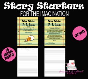 story starters for the imagination volume 1, a creative writing journal printable with 60 one-sentence story starters to spark creativity, writing prompts