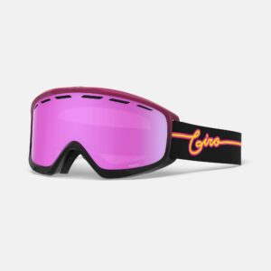 giro index otg adult snow goggles - pink neon lights strap with vivid pink lens (2021)