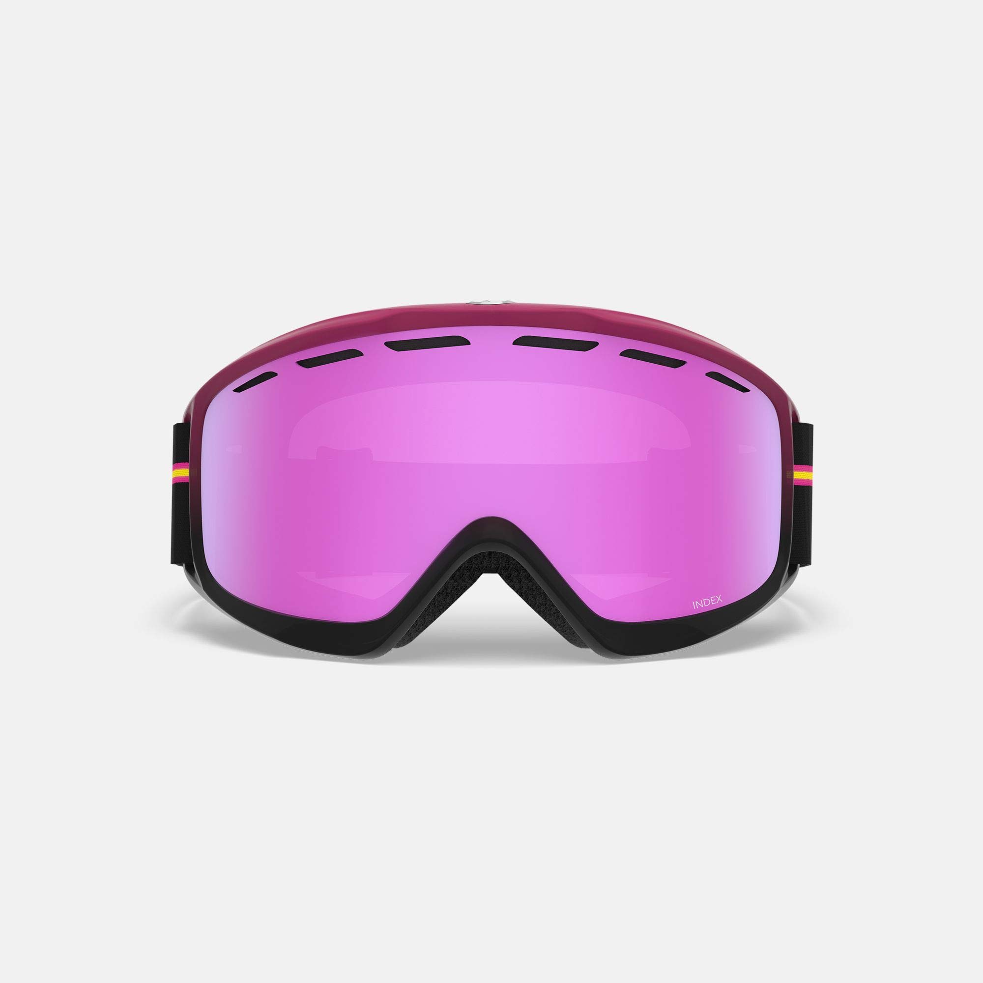 Giro Index OTG Adult Snow Goggles - Pink Neon Lights Strap with Vivid Pink Lens (2021)