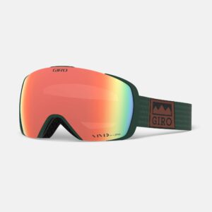 Giro Contact Ski Goggles - Snowboard Goggles for Men & Women - Well Green Alps Strap with Vivid Onyx/Vivid Infrared Lenses