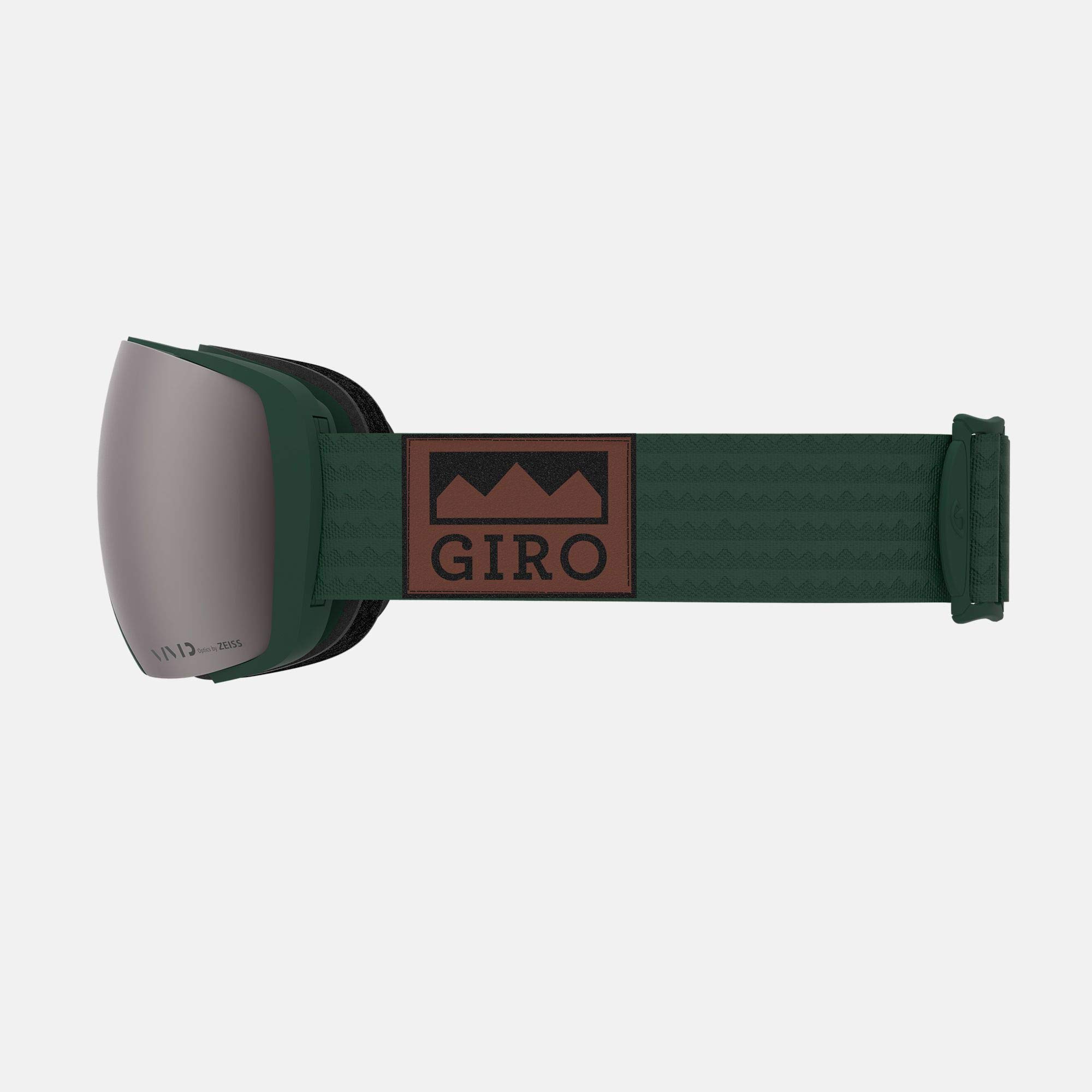 Giro Contact Ski Goggles - Snowboard Goggles for Men & Women - Well Green Alps Strap with Vivid Onyx/Vivid Infrared Lenses