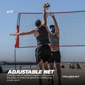 PowerNet Four Square Volleyball Net | Fun New Game | Play at The Park or Beach | 2 Versions (Standalone Four Square)