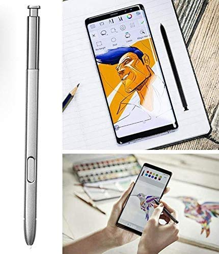 2PCS Galaxy Note 8 Pen Replacement Stylus Touch S Pen Galaxy Note 8 Note8 N950 Stylus Touch S Pen +Tips/Nibs+Eject Pin Black (Silver)