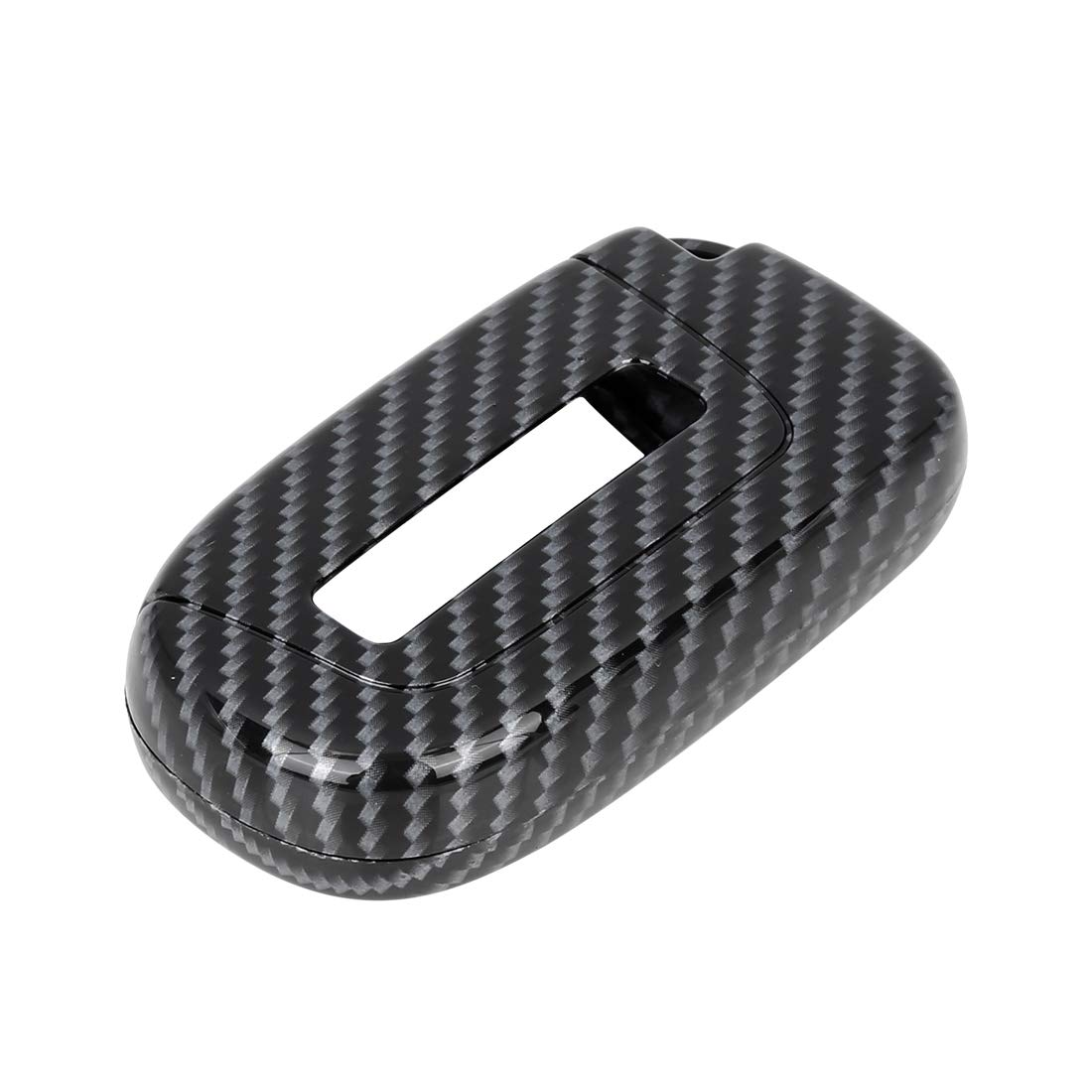 X AUTOHAUX TPU Car Smart Key Remote Flip Fob Cover Shell Protective Case for Jeep Carbon Fiber Pattern