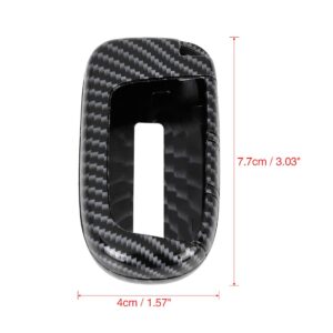 X AUTOHAUX TPU Car Smart Key Remote Flip Fob Cover Shell Protective Case for Jeep Carbon Fiber Pattern