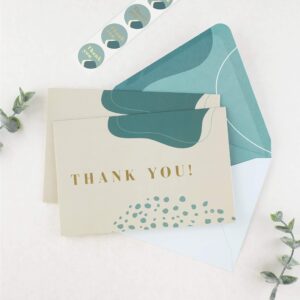 Rileys Thank You Stickers Roll | 500-Count, Gold Foil - Envelope Seals for Small Business, Bubble Mailers, Baby Shower, Wedding, Gift Cards, Graduation (Sage Green)