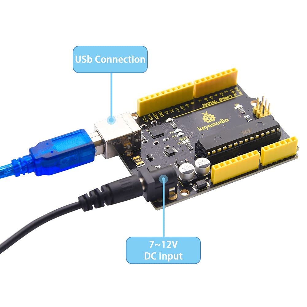 KEYESTUDIO V4.0 Development Board for Arduino UNO R3 with USB Cable