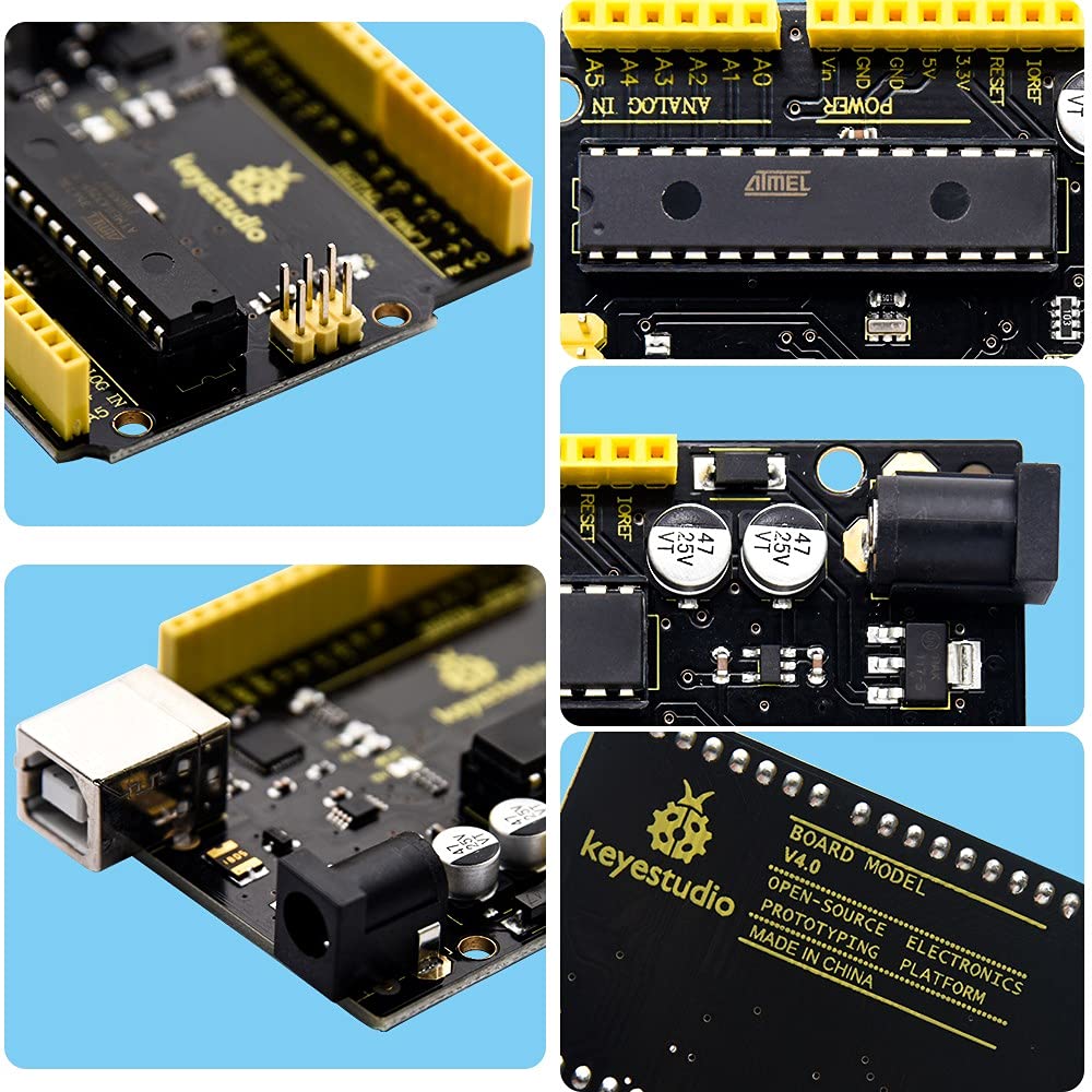 KEYESTUDIO V4.0 Development Board for Arduino UNO R3 with USB Cable